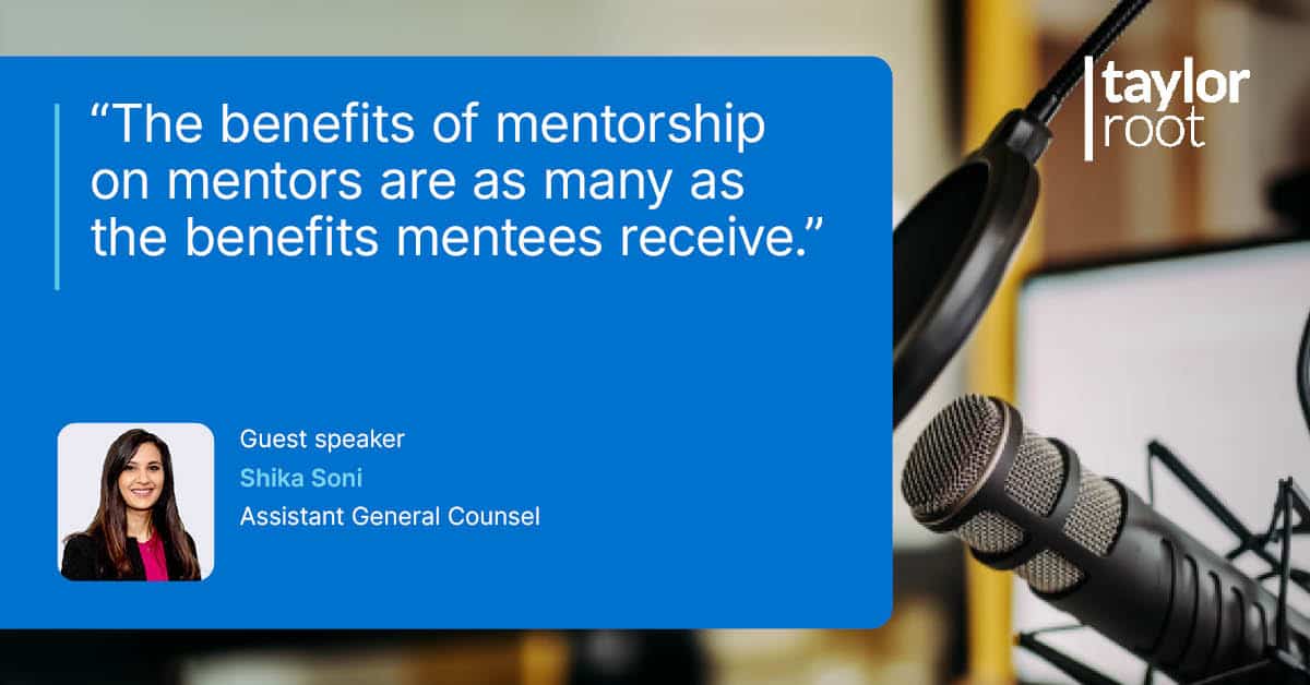 Taylor Root speaks about the power of mentorship for lawyers