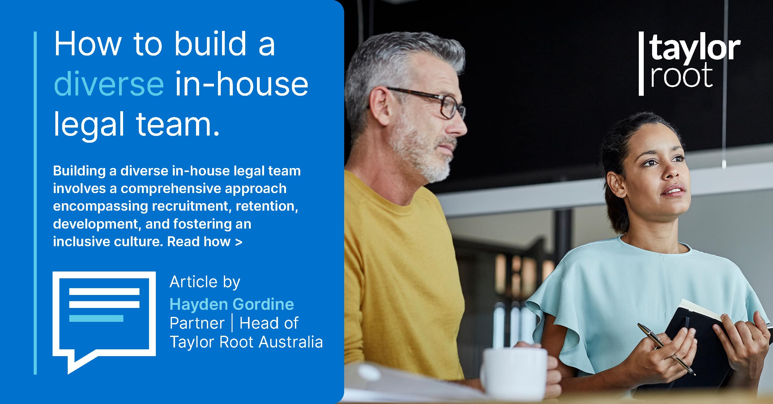How to build a diverse in-house legal team | Taylor Root